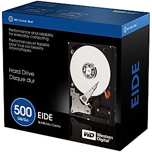 Western Digital 500GB EIDE Internal Hard Drive, 7200 RPM, 8 MB cache, Retail Box (WD5000JBRTL)