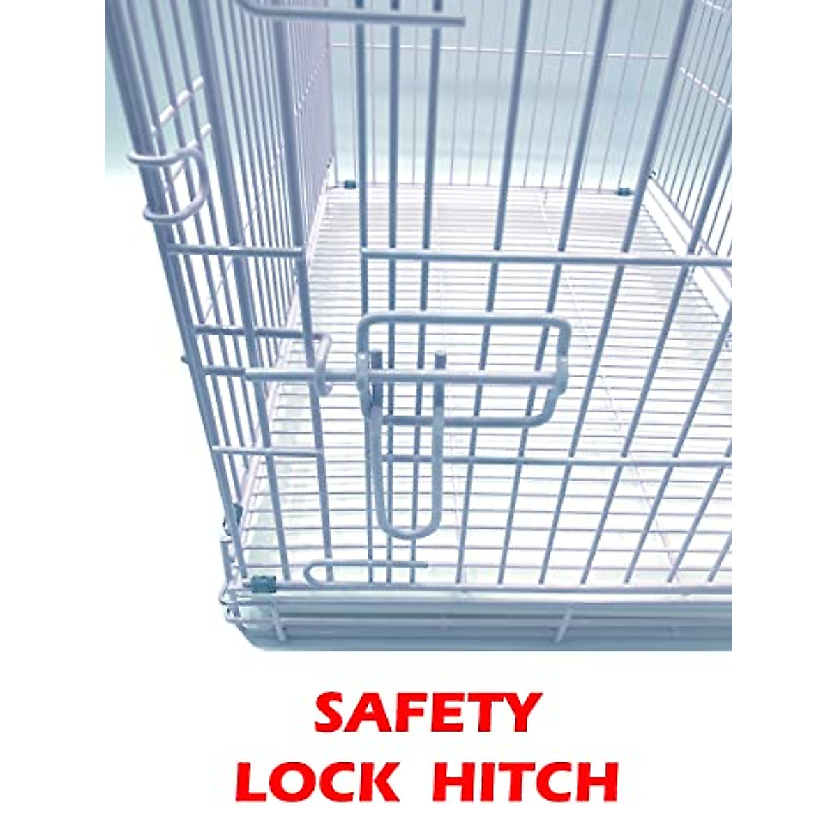 Two Size, Durable Metal Travel or Veterinary Collapsable Parrot Bird Carrier Cage (White, 24" x 16.5" x 20.5"H)