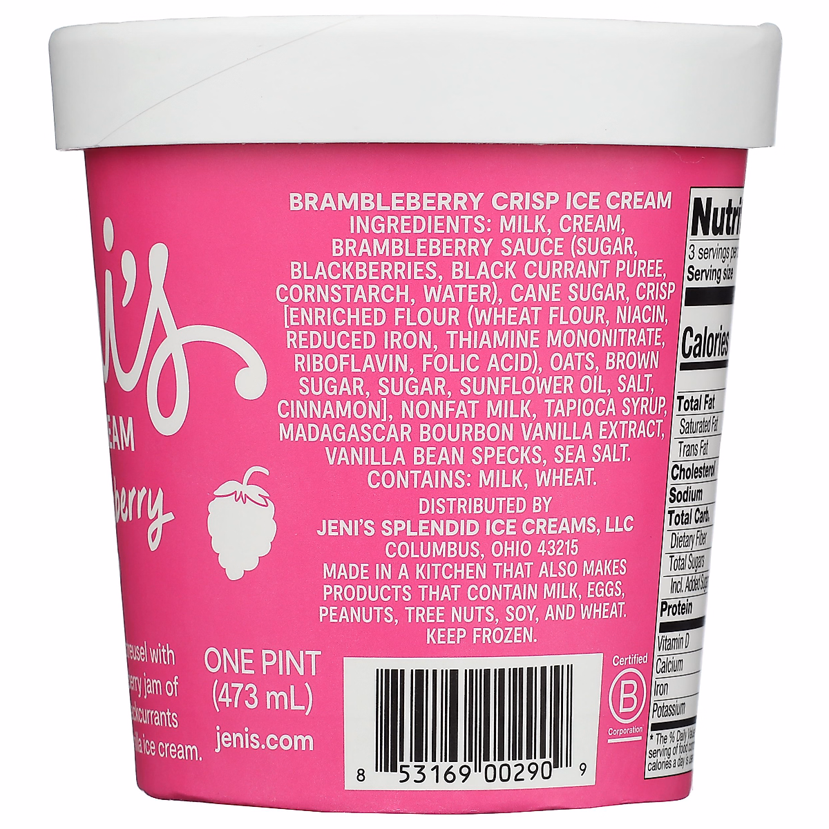JENIS SPLENDID ICE CREAMS Brambleberry Crisp Ice Cream, 1 PT