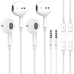 2 Pack with Apple Earbuds 3.5mm Wired Earbuds/Headphones/Earphones Built-in Microphone & Volume Control【with Apple MFi Certified】 Compatible with iPhone,iPad,iPod,Computer,MP3/4,Android