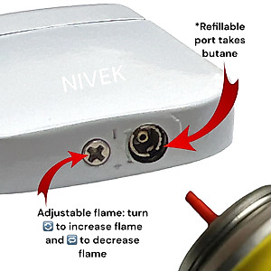 NIVEK Kulomi Lighter Kitty KT Torch Lighter Pink Flame Pocket Refillable Kawaii Cute Windproof Flame (Cat, Rabbit, Melody, Duffy) (A14-Kulomi Attitude Face)