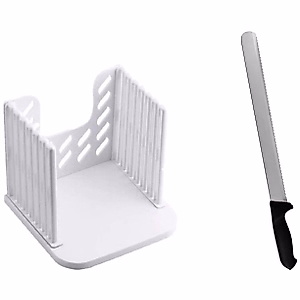 Bread Slicer&Bread Knife Hovico Bread/Bake/Bread Slicer Cutter, Compact Foldable Bread Sandwich Toast Bread Slicer,Simple,Easy to Clean,Safe Materials,Mold,Handy