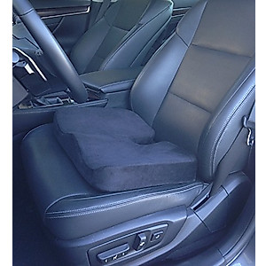 Kieba Coccyx Seat Cushion, Cool Gel Memory Foam Large Orthopedic Tailbone Pillow for Sciatica, Back, and Tailbone Pain (Black)