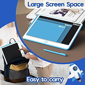 LCD Writing Tablet for Kids, 12 Inch Erasable Doodle Board Colorful Toddler Drawing Pad Mess Free Coloring Board Games Toys Gifts for Toddlers Boys Girls Adults (Macaron Blue/Green/Pink, 12 INCH)