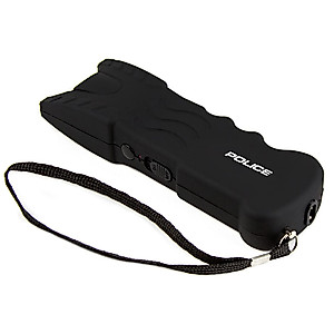 POLICE Stun Gun 916 - Heavy Duty with LED Flashlight Safety Disable Pin, Black
