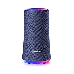 Anker Soundcore Flare 2 Bluetooth Speaker, with IPX7 Waterproof Protection and 360° Sound for Backyard and Beach Party, 20W Wireless Speaker with PartyCast,12-Hour Playtime, Blue (Renewed)