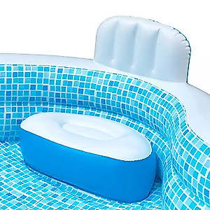 Elegant Family Pool 10 Feet Long 2 Inflatable Seats with Backrests. New Version