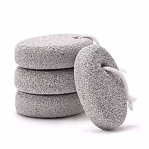 4-Pack Natural Pumice Stone for Feet, Borogo Lava Pedicure Tools Hard Skin Callus Remover for Feet and Hands - Natural Foot File Exfoliation to Remove Dead Skin, Heels, Elbows, Hands