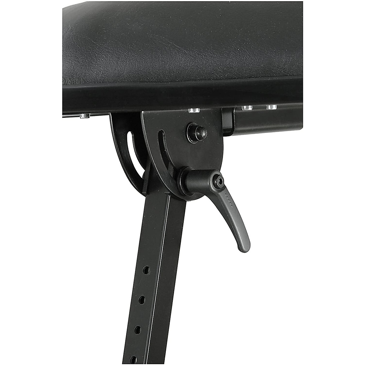 K&M Konig & Meyer 14047.000.55 Performance Pneumatic Stool | Easily Adjust Height/Angle of the Ergonomic Set /Footrest | Professional Grade for all Musicians | German Made | Black Imitation Leather