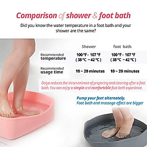 Diaya Showerbath Pink - Silicone shower bath | shower footbath | foldable foot bath | bashin | tub | foot wash soaking massage | feet clean odor | showerfootbath | standing type | hot water savings