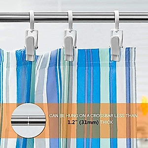 Zelta 10 Pack Dual-ended Laundry Hooks Clothes Pins Swivel Hanging Clips Plastic Hanger (White)