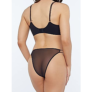 Savage X Fenty, Women's, Shining Star Lace String Bikini, Henna Red Starstruck Embroidery, XS