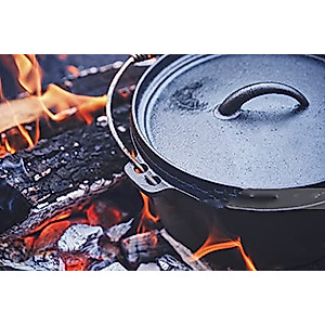 Cuisiland 20Qt DIA 17-inch Huge Pre-seasoned Cast iron Dutch oven with 3 Legs