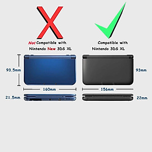 Full Housing Case Cover Shell with Buttons Replacement Parts for 3DS XL / 3DS LL Game Console-Custom Blue.