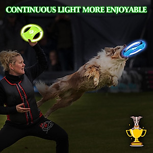 VPCOIKPZA 2 PCS Dog Flying Disc Dog Toys Glow in The Dark Flying Saucer Small/Medium/Large Breeds-Dog Training Ring, Floating Dog Ring Toys for Throwing, Catching, Grabbing Flying Toy for Dogs