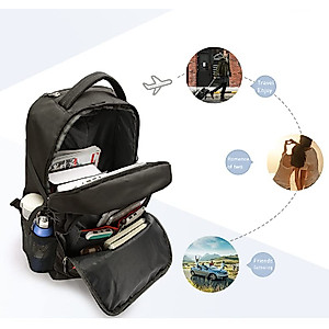 AOPMGOE AOKING 20/22″Water Resistant Rolling Wheeled Backpack Laptop Compartment Bag(22 inch, Black)