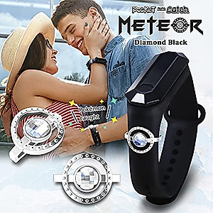 Brook Pocket Auto Catch Meteor with IP67 - Auto Spin, Auto Catch and Collecting Items, Waterproof and Dustproof Wristband, Bracelet Accessory (Diamond Black)