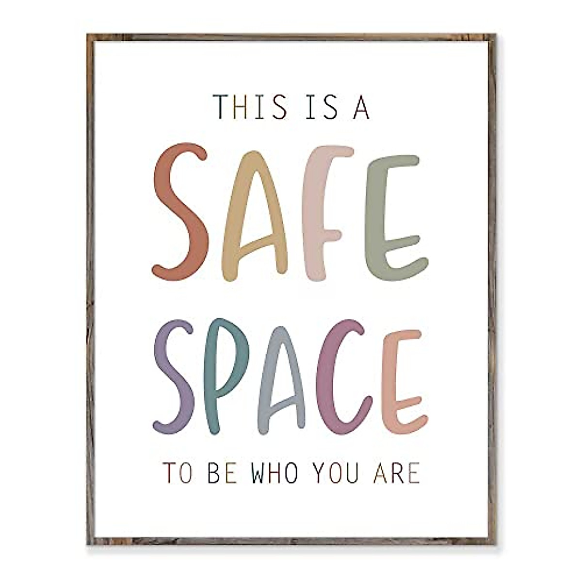 Safe Space Wall Decor Kids Room Wall Art Educational Print Homeschool Print Classroom Decor Inclusive Art Without Frame - 8x10"