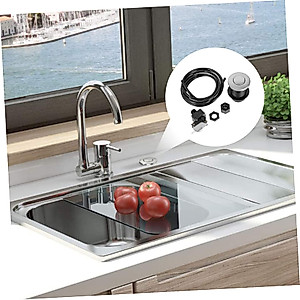 1 Set Pneumatic Switch Garbage Disposal Bathtub Air Disposal Button and Bathtub Button Hose Bathtub Supplies Air for Disposal Bathtub Parts Disposal Air Bathtub Accessories
