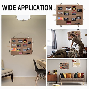 NBEADS Patchs Display Board, Tactical Badge Emblem Display Badge Patch Holder Military Holder Organizer with Iron Clasp for Button Badge Collections Display