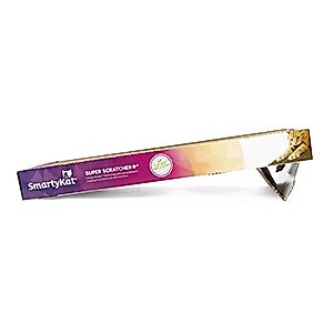 SmartyKat (2 Count) Super Scratcher+ Corrugated Cat Scratcher, Catnip Infusion Technology - Brown, Double Wide (Old Pkg), 2 Count