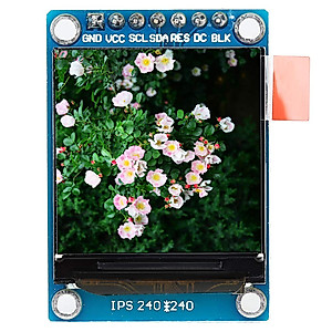 1.3 Inch IPS Color LCD Display Module 240x240 RGB 3.3V SPI ST7735 Vivid and Intuitive, 4 Mounting Holes for Arduino
