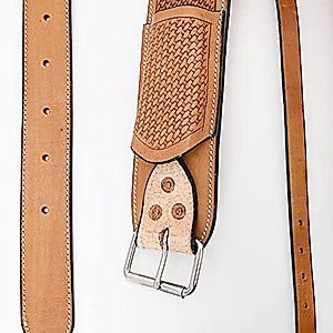 HILASON Horse Western Carved Leather Rear Flank Back Cinch Girth Saddle Billets Comfytack | Flank Cinch | Flank Cinch Billet | Western Cinch | Saddle Cinch | Western Girth | Saddle Billet Strap