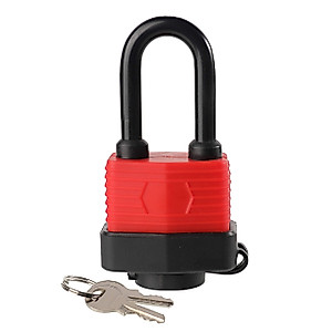 Heavy Duty Covered Laminated Steel Keyed Padlocks, Keyed Alike Locks, Waterproof Padlock for Outdoor use, 1-9/16 inch Wide Body, Long Shackle-Pack of 20