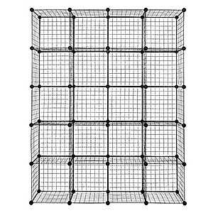 20-Cube Organizer Cube Storage Shelves Steel Organizer Bookcase