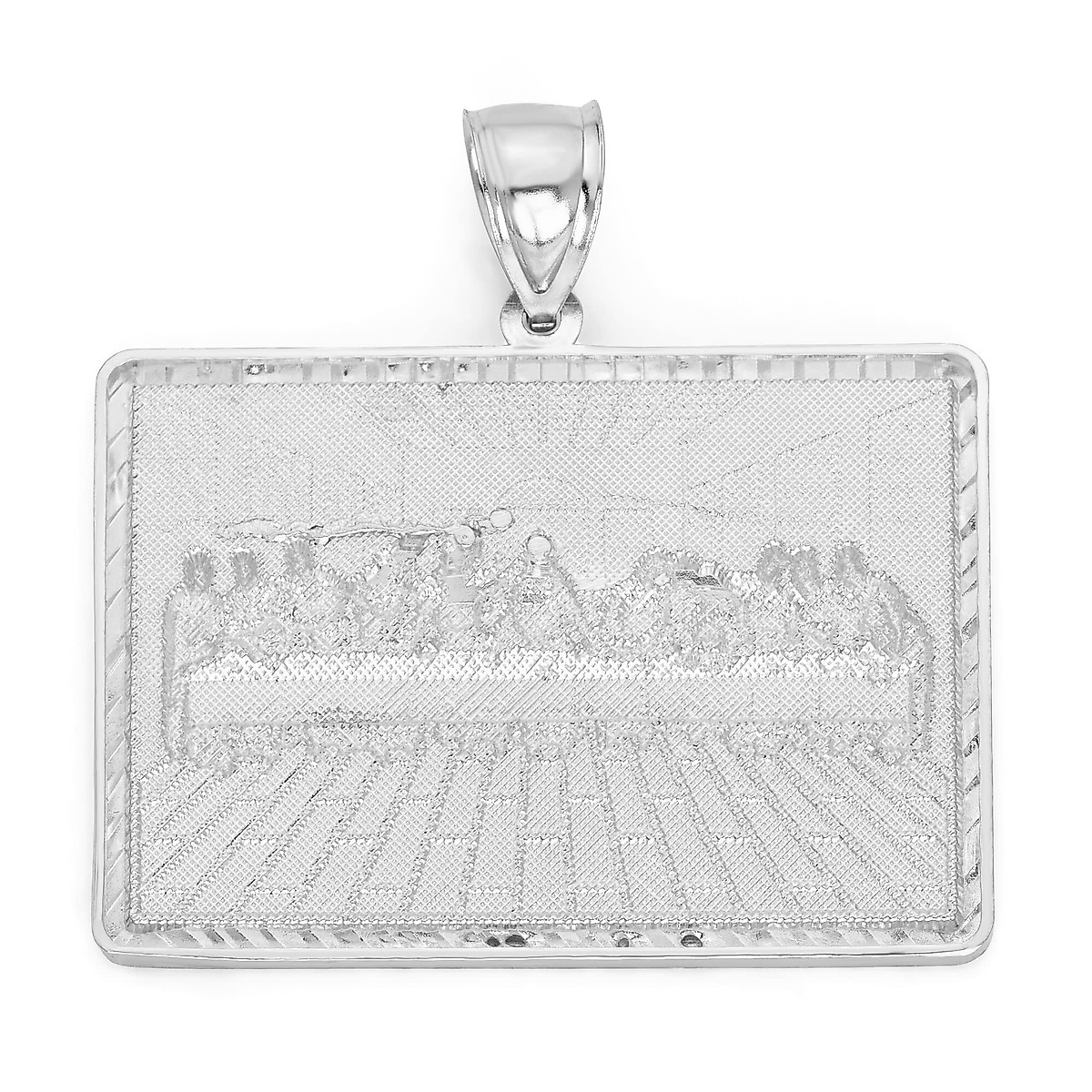 Golden Fire 925 Sterling Silver Last Supper Pendant for Religious Hip Hop Chain Jewelry, Catholic Faith Gifts for Him