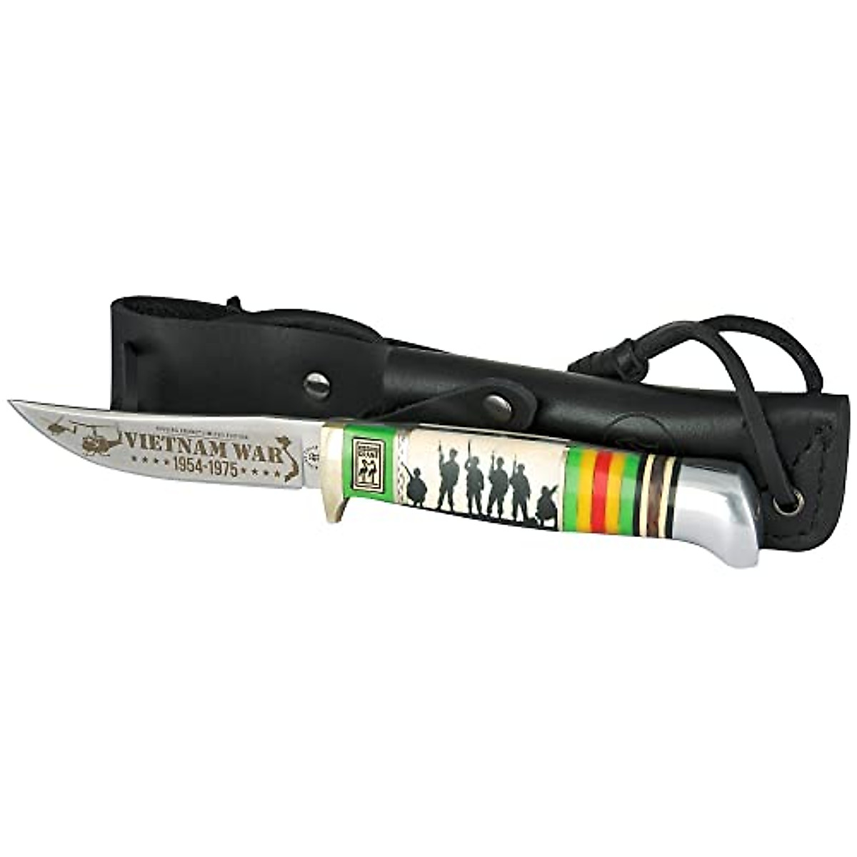 Vietnam War Gear US Army Est. – Kissing Crane Vietnam Fixed Blade Knife with Sheath – A Great Gift for Vietnam Veterans and Collectors of Military Memorabilia/Art