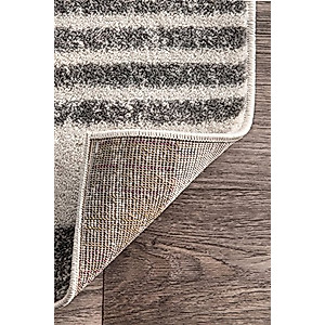 nuLOOM Striped Kelsi Area Rug, 7' 10" x 11' 2", Grey