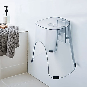 山崎実業(Yamazaki) BT-TW BC WH Bath Chair Holder, 約W12XD5XH20cm, wht