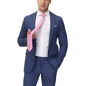 Adulove Men's Necktie Classic Silk Tie Woven Jacquard Neck Ties 9 PCS