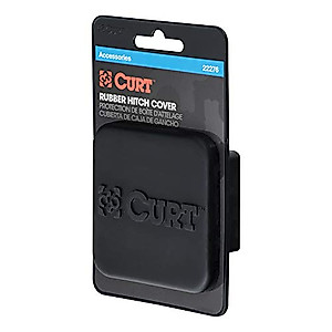 CURT 22276 Rubber Trailer Hitch Cover, Fits 2-Inch Receiver, Black