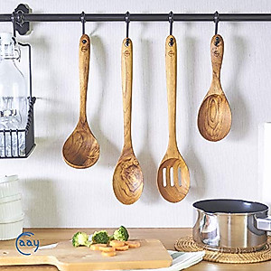 FAAY Ladle, Serving Ladle, Cooking/Kitchen Ladle | 100% Eco Friendly Server Gravy Ladle, Wooden Kitchen Tool, Hand Carved Wood Unique Grain Ladle (Original Ladle)