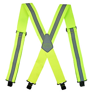 MELOTOUGH Safety Reflective Suspenders Work Suspenders Heavy duty High Hi Viz Tool Belt suspenders