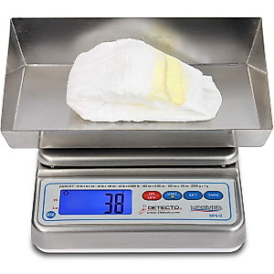 Detecto, Wet Diaper Scale, Mariner Waterproof IP67, 12-lb Capacity, 7.5" X 9.75"