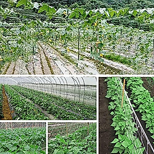 HOMEANING 5 x 15ft,1 Pack White Garden Trellis Netting,Heavy-Duty Polyester Grow Net, Plant Netting for Climbing Plants Outdoor,Vegetables, Fruits, and Flowers