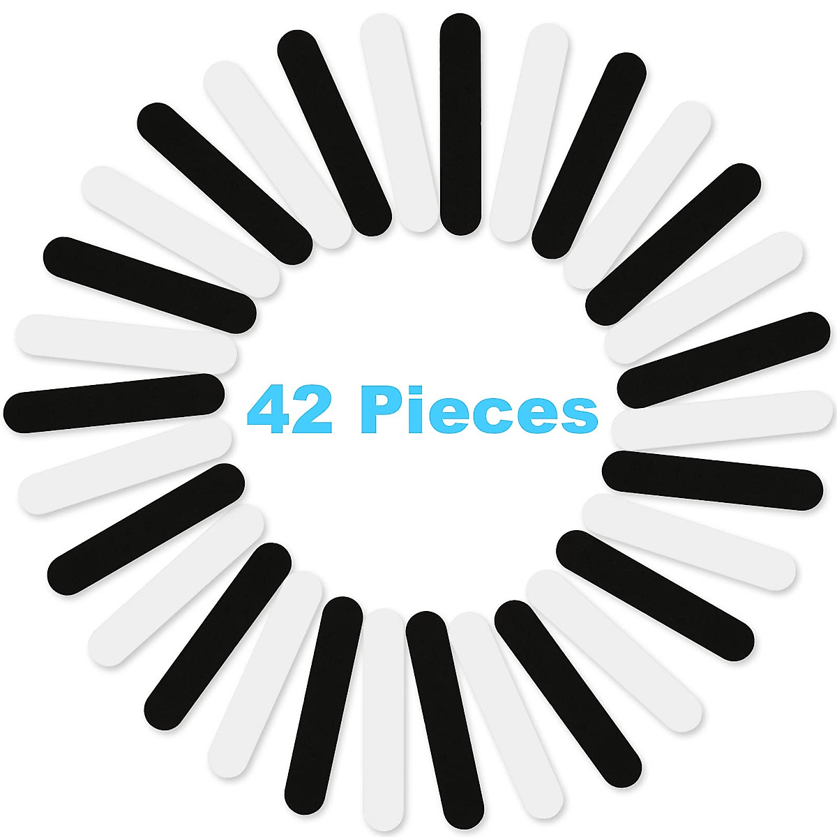 PHSZZ 42 PCS Hat Size Reducer, Foam Hat Sizing Tape, Filler Sizer Reducer Insert Adhesive for Hats Cap Sweatband, 3 sizes (3mm 4mm 5mm Black and White)