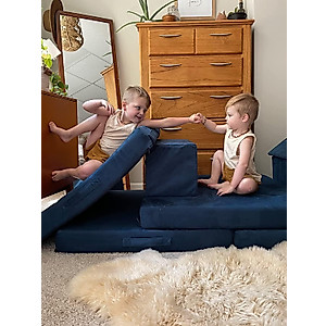 Figgy Modular Play Couch for Kids – Waterproof & Oeko-TEX Certified | Made in USA with Hook and Loop Connectors | Montessori Toy Sofa & Indoor Climbing Playset | Sensory Toy