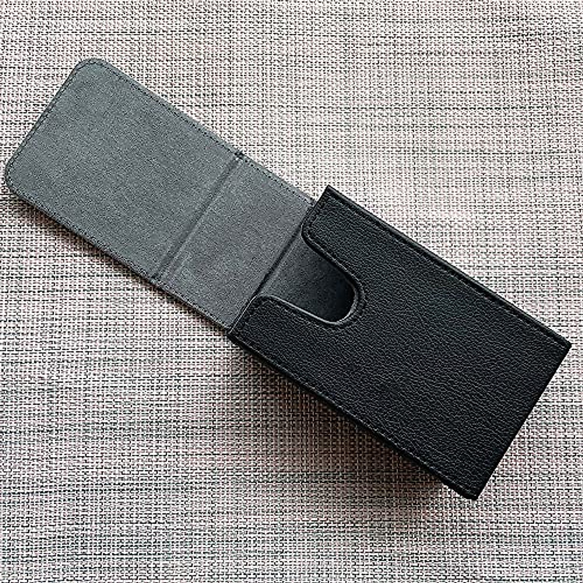 Black Lotus 80 Cards Capacity Tarot Cards Storage Box PU Leather Oracle Organizer Storage Case Game Double Layer Collection Flip Cover Tarot Holder (Black), tarot box