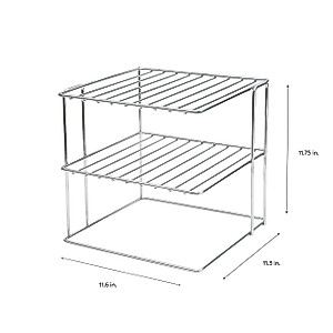 Organize It All Chrome Kitchen Corner Shelf, Pack of 1, Silver