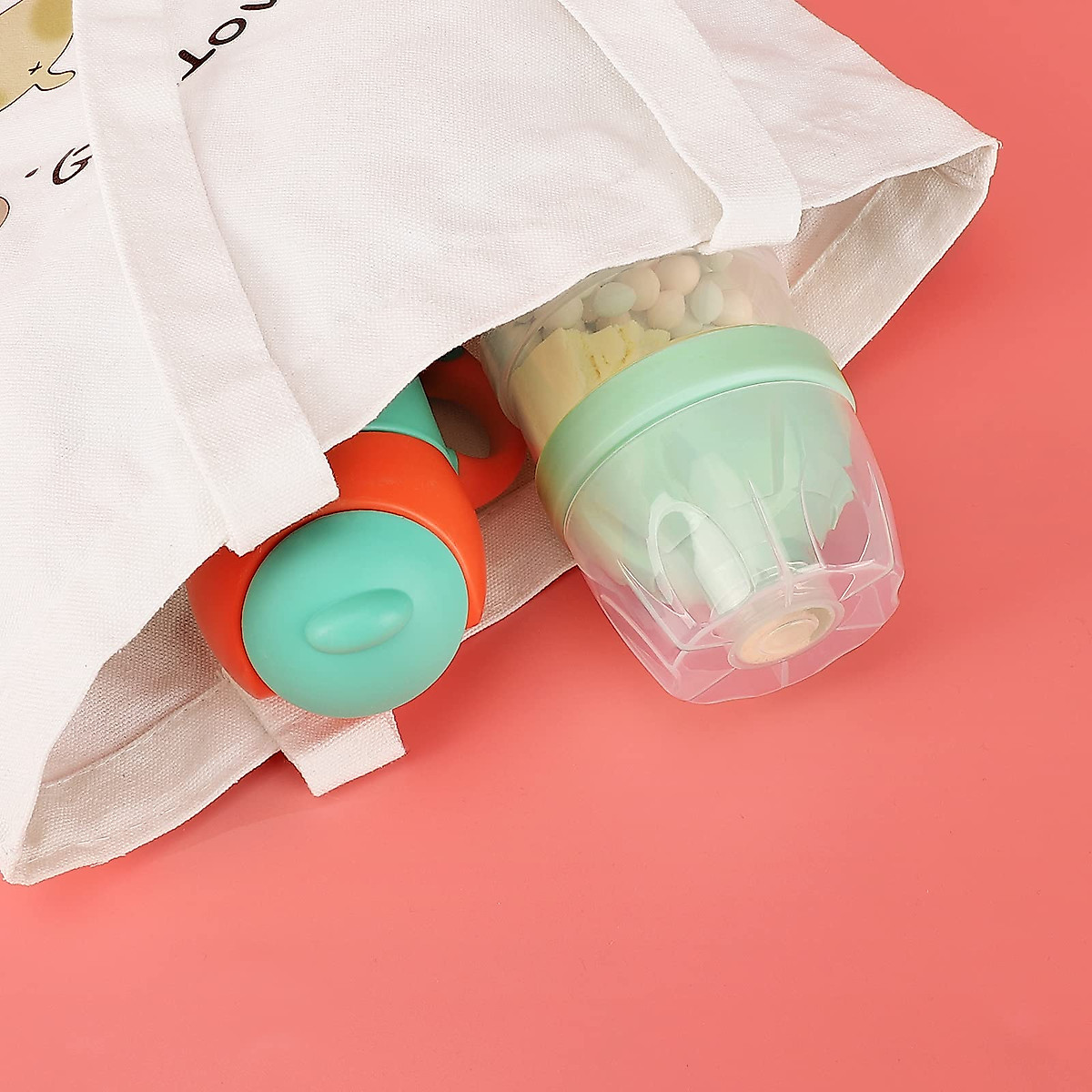 Accmor Baby Milk Powder Formula Dispenser, 4 Layers Stackable Formula Container for Travel, Non-Spill Snacks Formula Storage Container On The Go, BPA Free