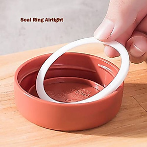 Glass Jar with Scew Lid, Overnight Oats Jars, Condiment Salad Dressing Sauce Meal Prep Containers, 10oz Wide Mouth Food Jars for Baby Food Snacks Sugar Spice, Glass Food Storage Containers Airtight