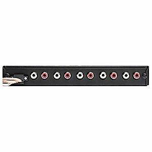 Autotek ATEQ709 4-Band Audio Equalizer with Built-in 2-Way Crossover, 9 Volts, 1/2 DIN, re-amp EQ with Front/Rear Active Crossover, and Selectable 12dB high-Pass Crossover,Black