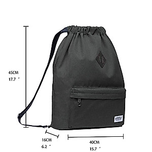 KAUKKO Drawstring Sports Backpack Gym Yoga Bag Shoulder Rucksack for Men and Women(1031-Armygreen)