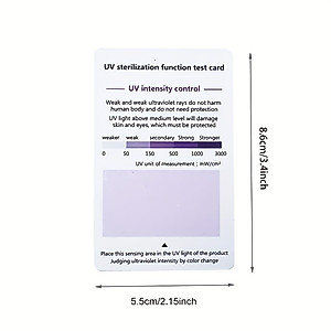 3-Pack UV Test Cards - Premium PVC UV-C Detection Cards with UVB/UVC Testing Stickers for Ultraviolet Radiation Monitoring