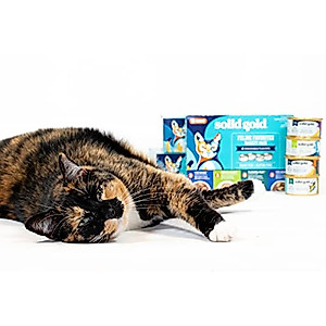 Solid Gold Wet Cat Food Variety Pack - Pate & Shreds in Gravy Recipes - Made with Real Chicken, Tuna & Mackerel for Sensitive Stomach & Immune Health - Canned, 12 Pack