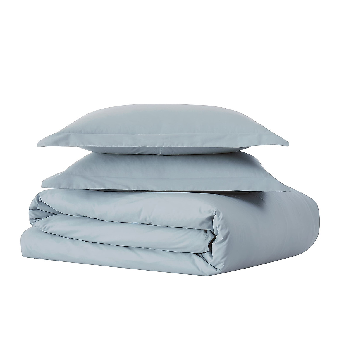 CANNON Solid Percale 200 Thread Count Duvet Sets Light Blue 100% Cotton 3-Piece King Duvet Set, Solid Color Themed, Adult Bedding, Oeko-TEX Certified